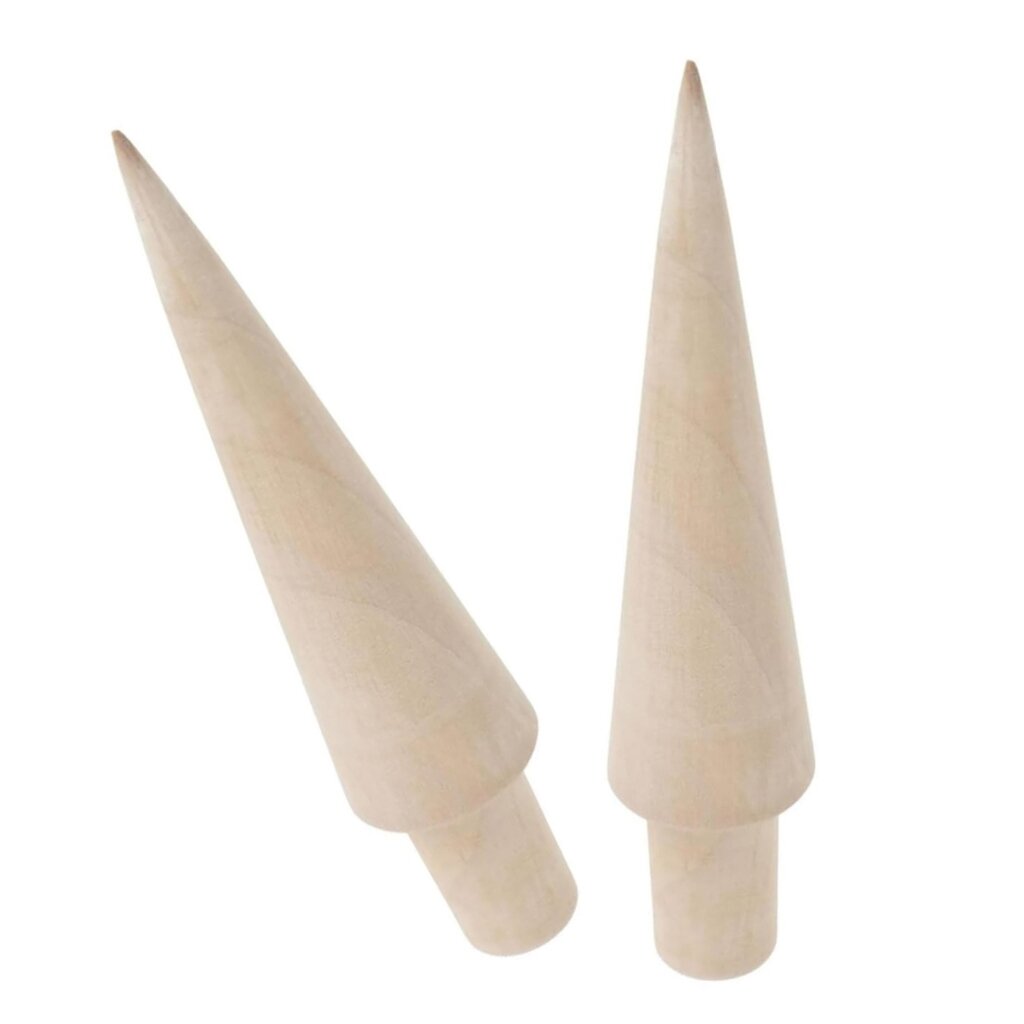 Упаковка из 2-х деревянных рожковых форм для вафельного яичного рулета