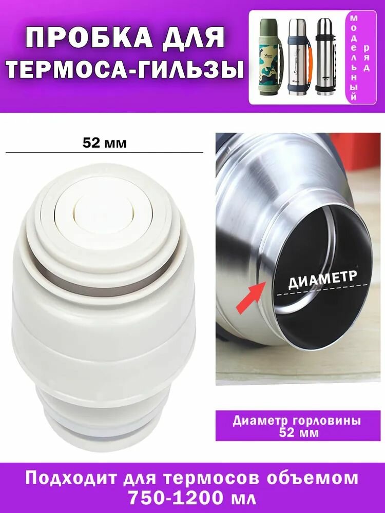 Пробка для термоса с кнопкой / крышка на термос