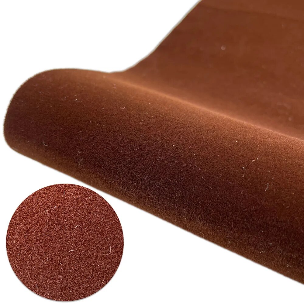 Бархатная самоклеящаяся бумага для рукоделия Коричневый, Brown