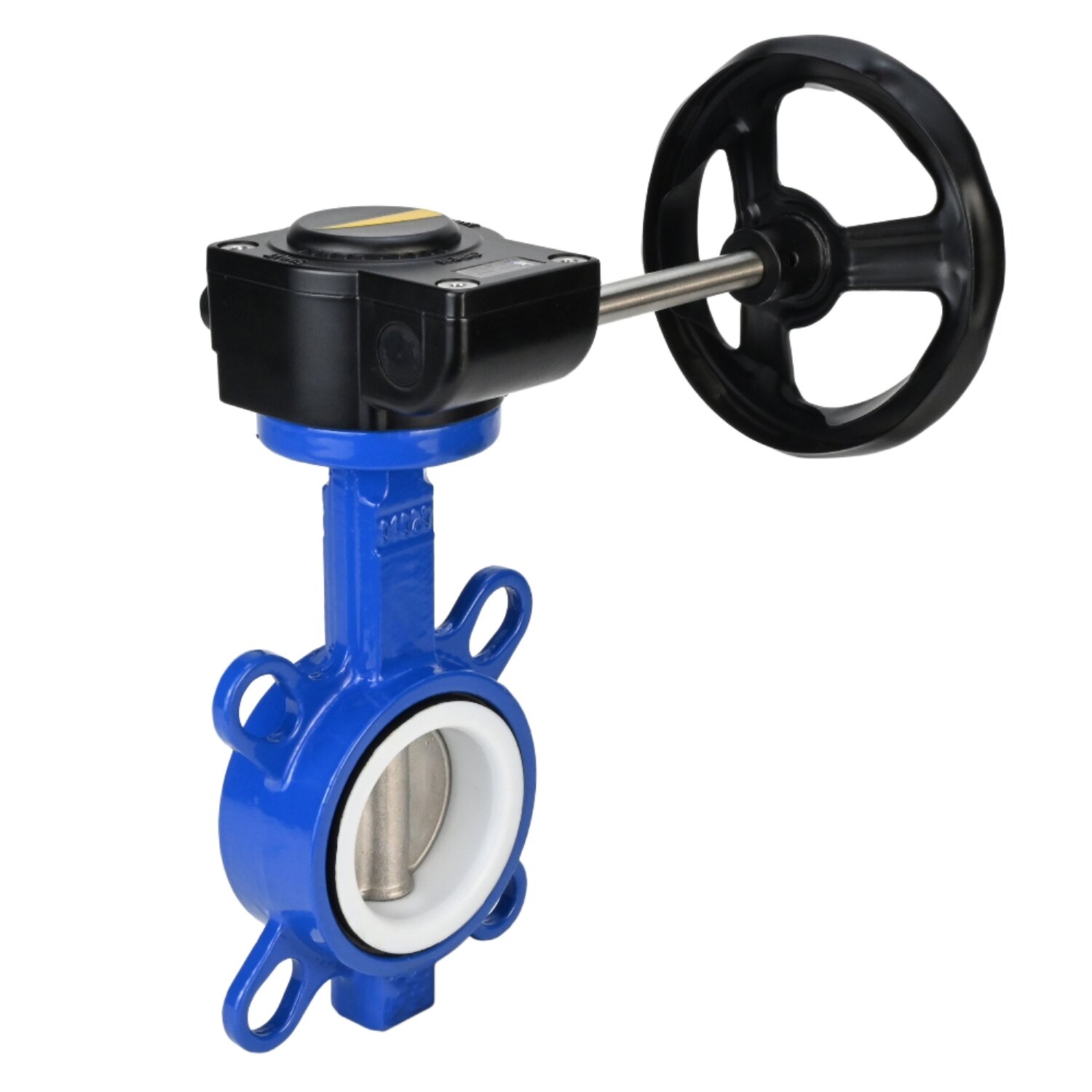 Затвор дисковый поворотный DN.ru WCB-316L-PTFE Ду50 Ру16, с редуктором HAM-1 — фото 1