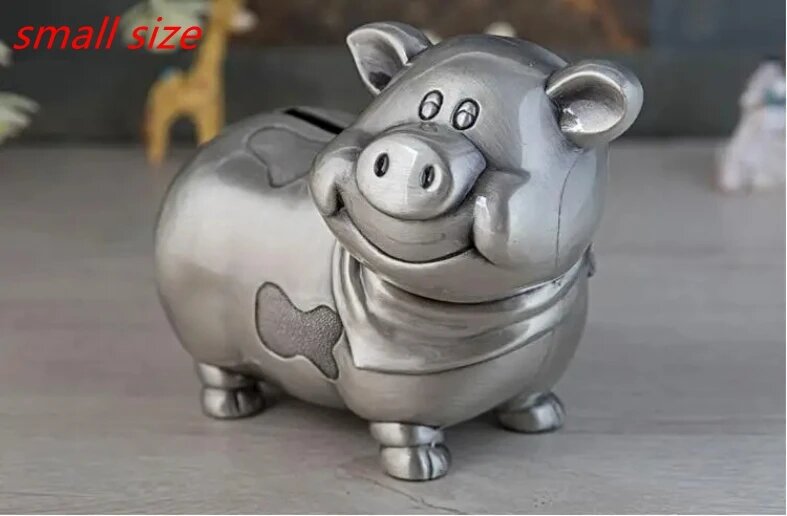 Металлическая копилка-свинья SNG003 small size