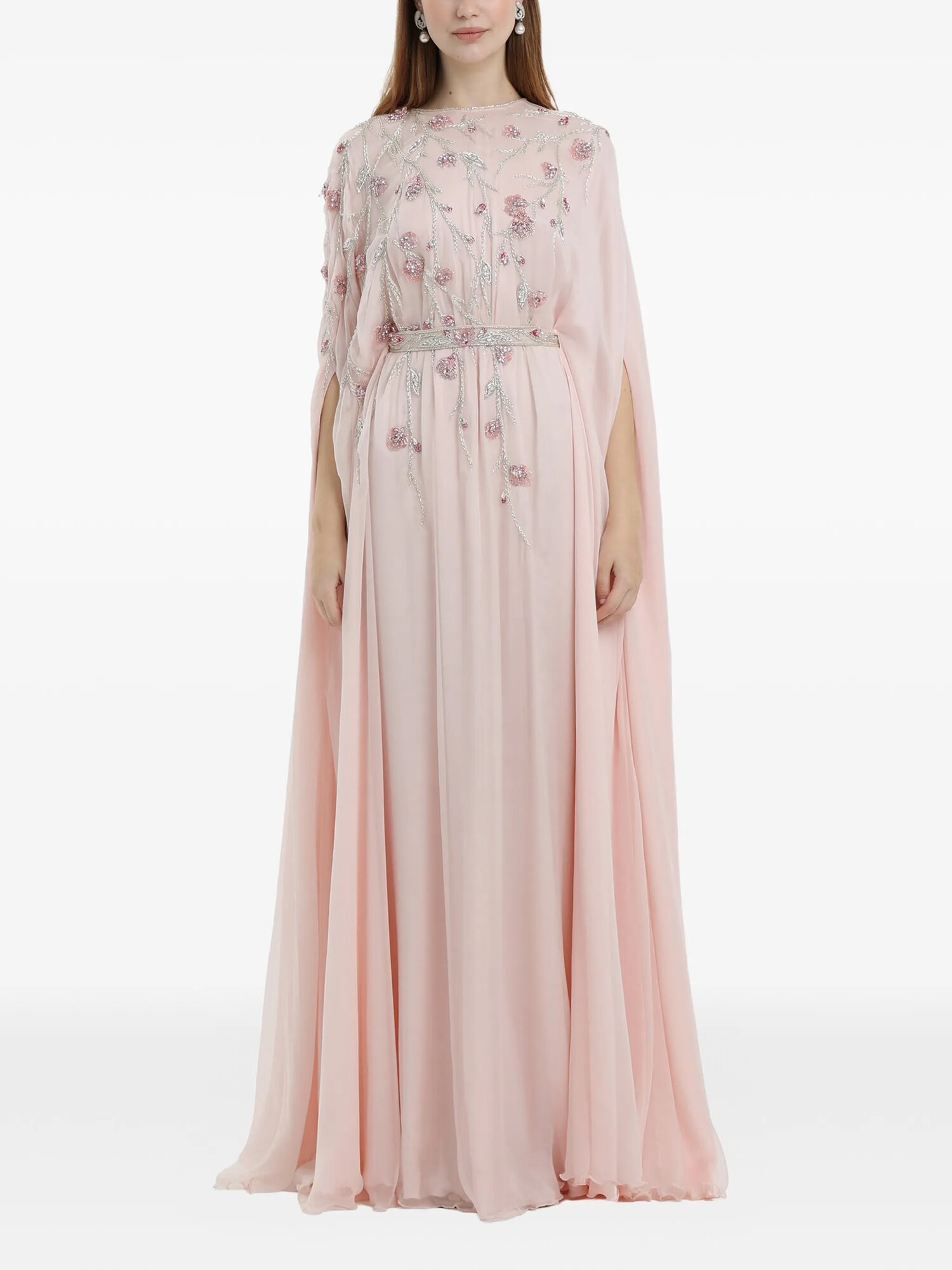 Платье Floral beaded maxi dress