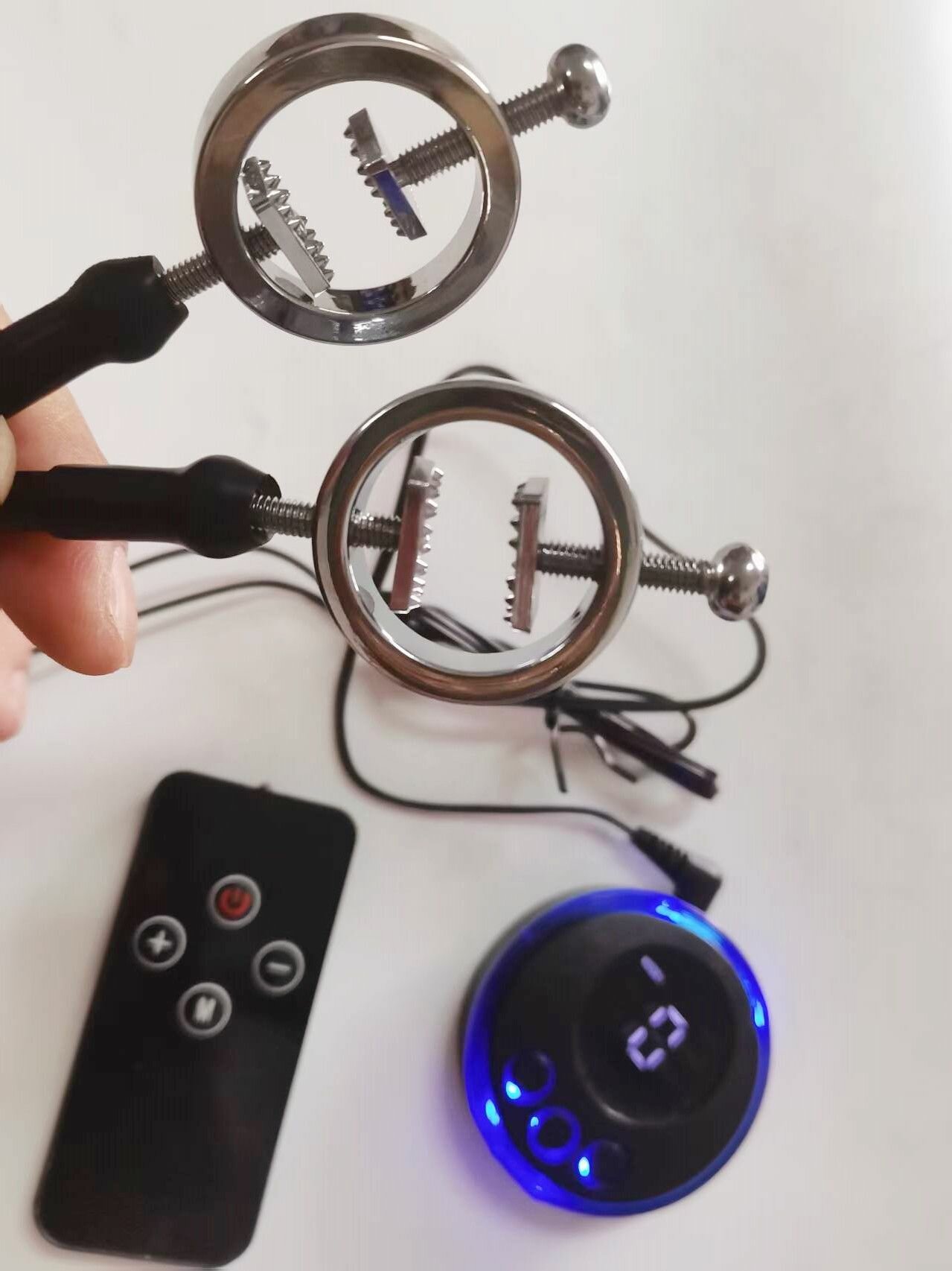 Набор БДСМ Стимулятор Зажимы для сосков, массажер для груди Электростимуляция