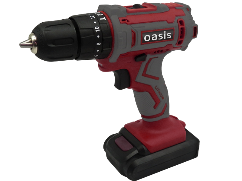 Дрель-шуруповёрт аккум.18В 0-350/1350 об. МИН. Крут. МОМ.40НМ 2 АКК. ЛИТ. ВЕС 2.2КГ кейс OASIS