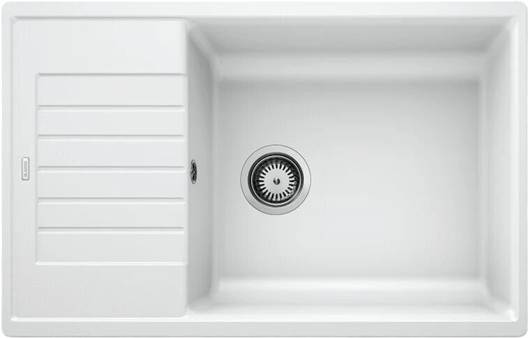 Мойка кухонная Blanco Zia XL 6S Compact 523277 78x50, прямоугольная, мойка для кухни, белая, с крылом, под столешницу, матовая