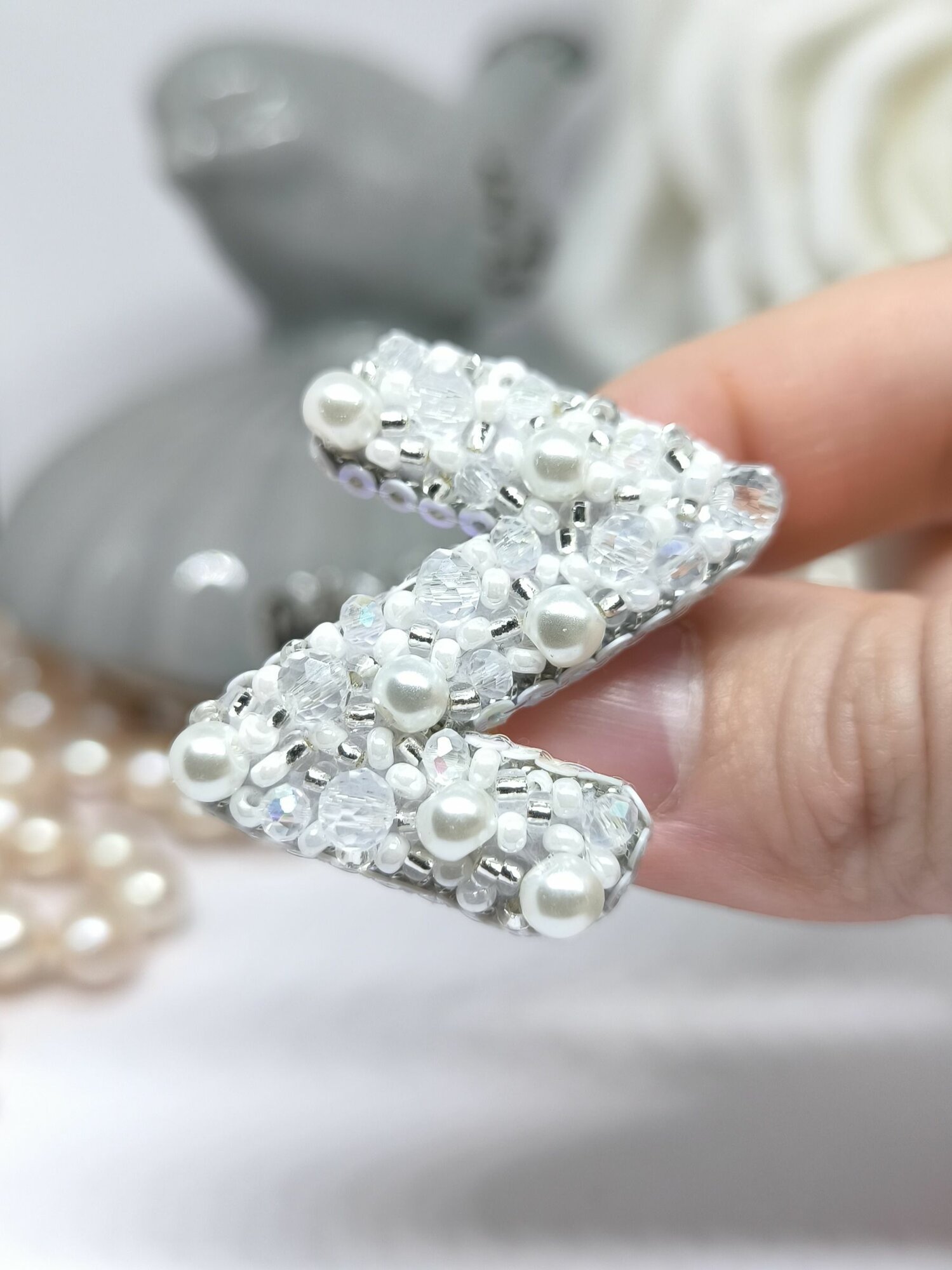 Брошь, стекло, бисер