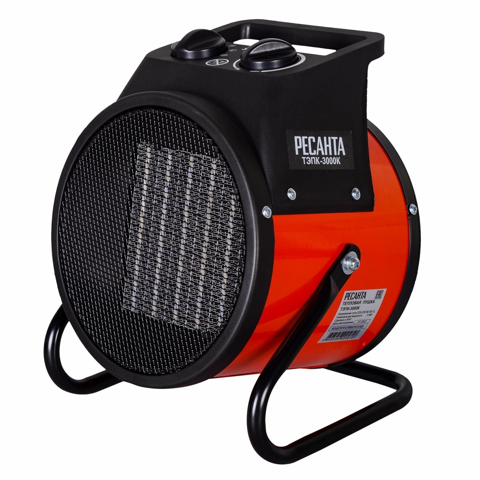 Пушка тепловая Ресанта электрическая, мощность 3 кВт, круглая