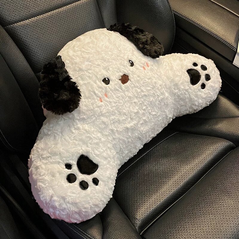 Зимняя накидка на автомобильное сиденье, плюшевая, теплая, женская, с мультяшным рисунком, милый узор «Вест Хайленд»,