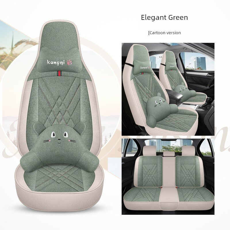 Чехлы для сидений Changan Oushang X5 Plus 2023, универсальные всесезонные автомобильные накидки, дышащая ткань из льна.