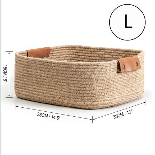 Плетеная корзина для хранения из хлопковой веревки 2026, настольная корзина для мелочей, держатель для ключей в прихожей, складная корзина для хранения, оптовая продажа, возможность индивидуального заказа.
