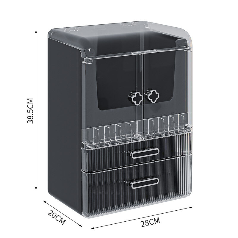 Новый косметический органайзер в скандинавском стиле класса люкс, пылезащитный, большой вместимости, для хранения помады и средств по уходу за кожей на туалетном столике.