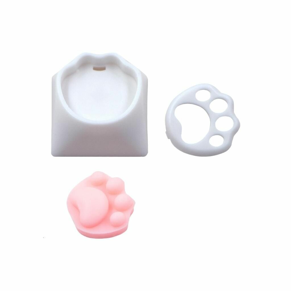 Уникальные силиконовые кейкапы с дизайном кошачьих когтей, Белый