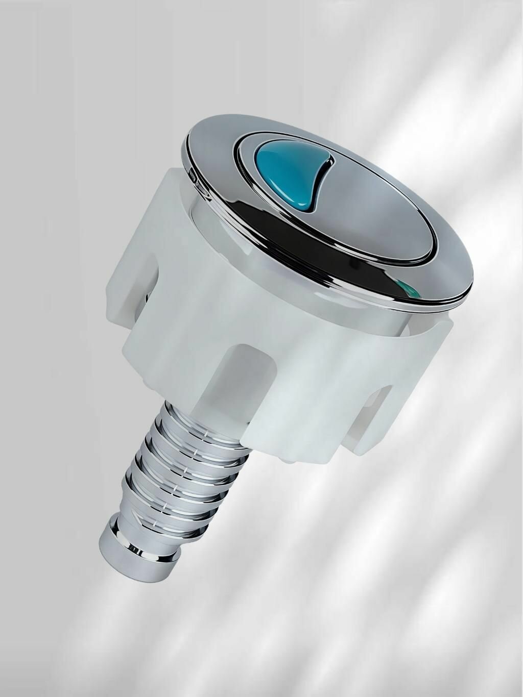 Кнопка слива воды в унитазе из АБС-пластика универсальная, Круглое серебряное