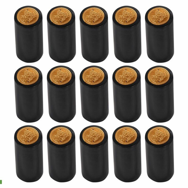 50 шт. пробок для бутылок, винные пробки, вакуумные крышки, термоусадочные пленки, черный пластик