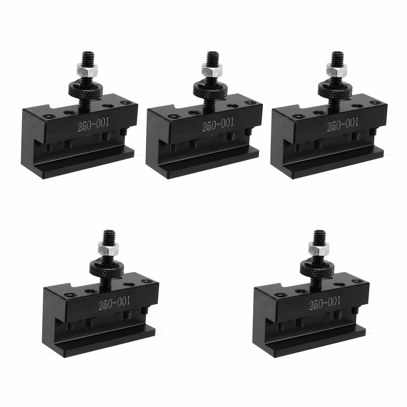 Набор из 5 быстросменных держателей резцов для токарного станка, кронштейн инструмента 250-001CNC, совместим с Dorian Aloris Phase II, черная сталь