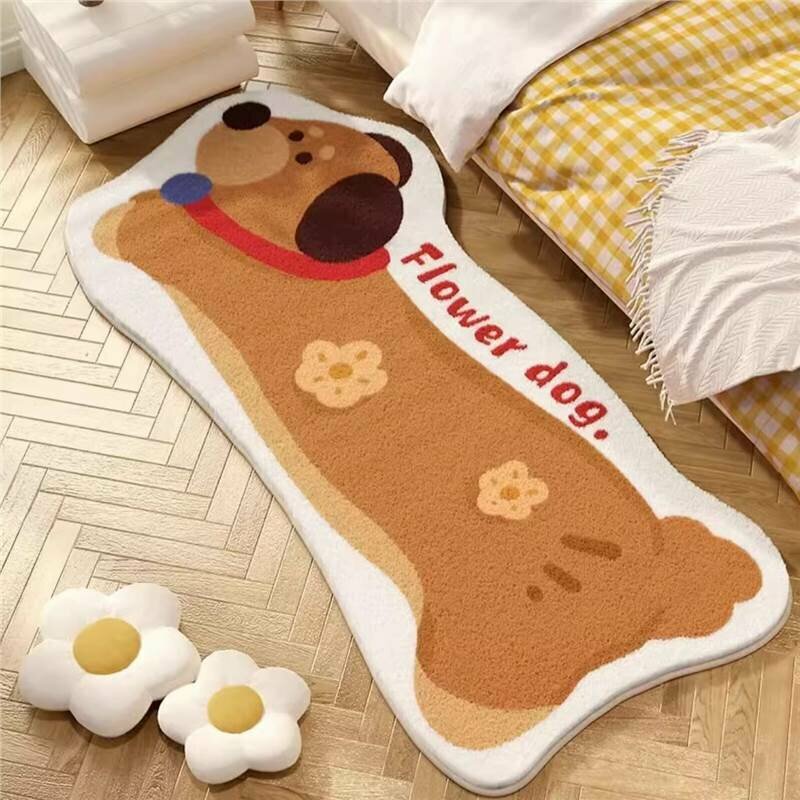 Flowerdog Двойной толстый фальшивый мех коврик, 1.4м x 2.8м, коврик для спальни, нескользящий