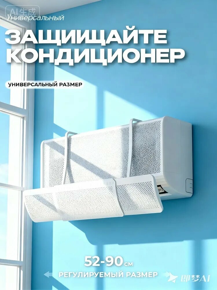Защитный экран для кондиционера 52 - 90 см регулируемый универсальный , отражатель , рассеивающий экран