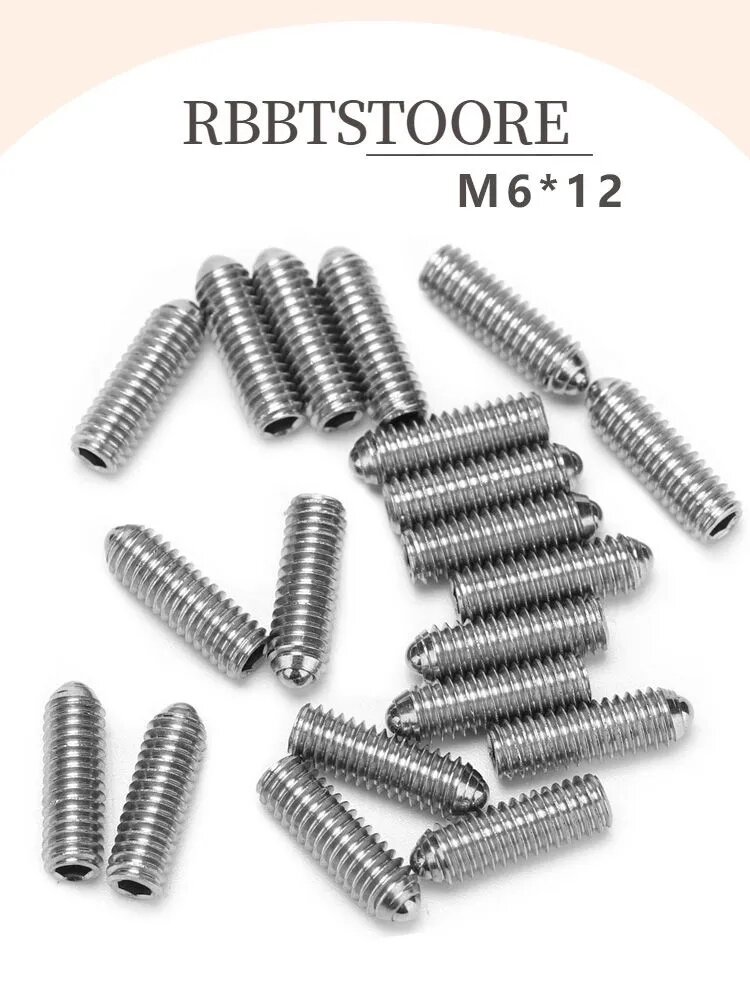 Пружинный шариковый фиксатор с шестигранной головкой (M6*12, 20шт)