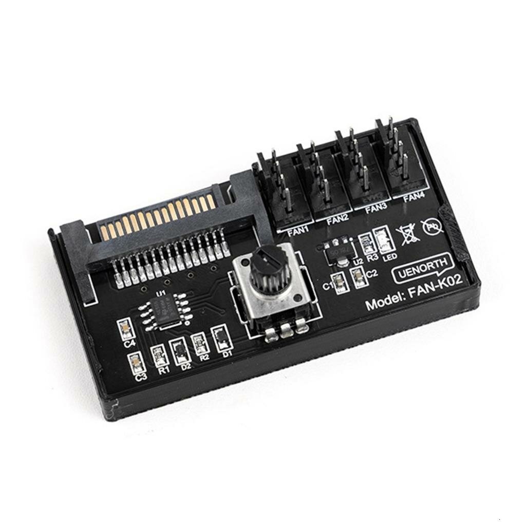 Контроллер PWM-хабов для NAS, 4 вентилятора