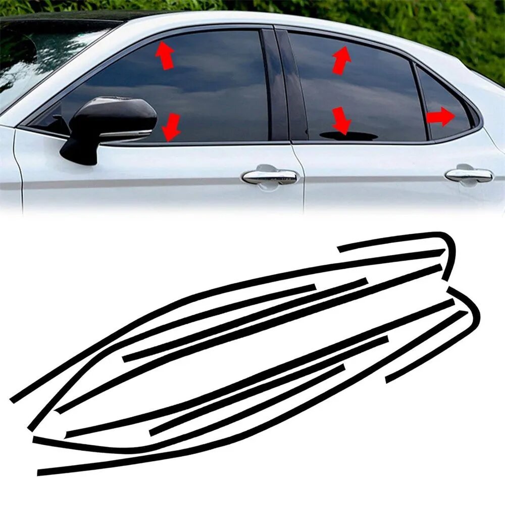 Для 18-23 Toyota Camry Хромированная отделка стекол с затемнением, ярко-черная