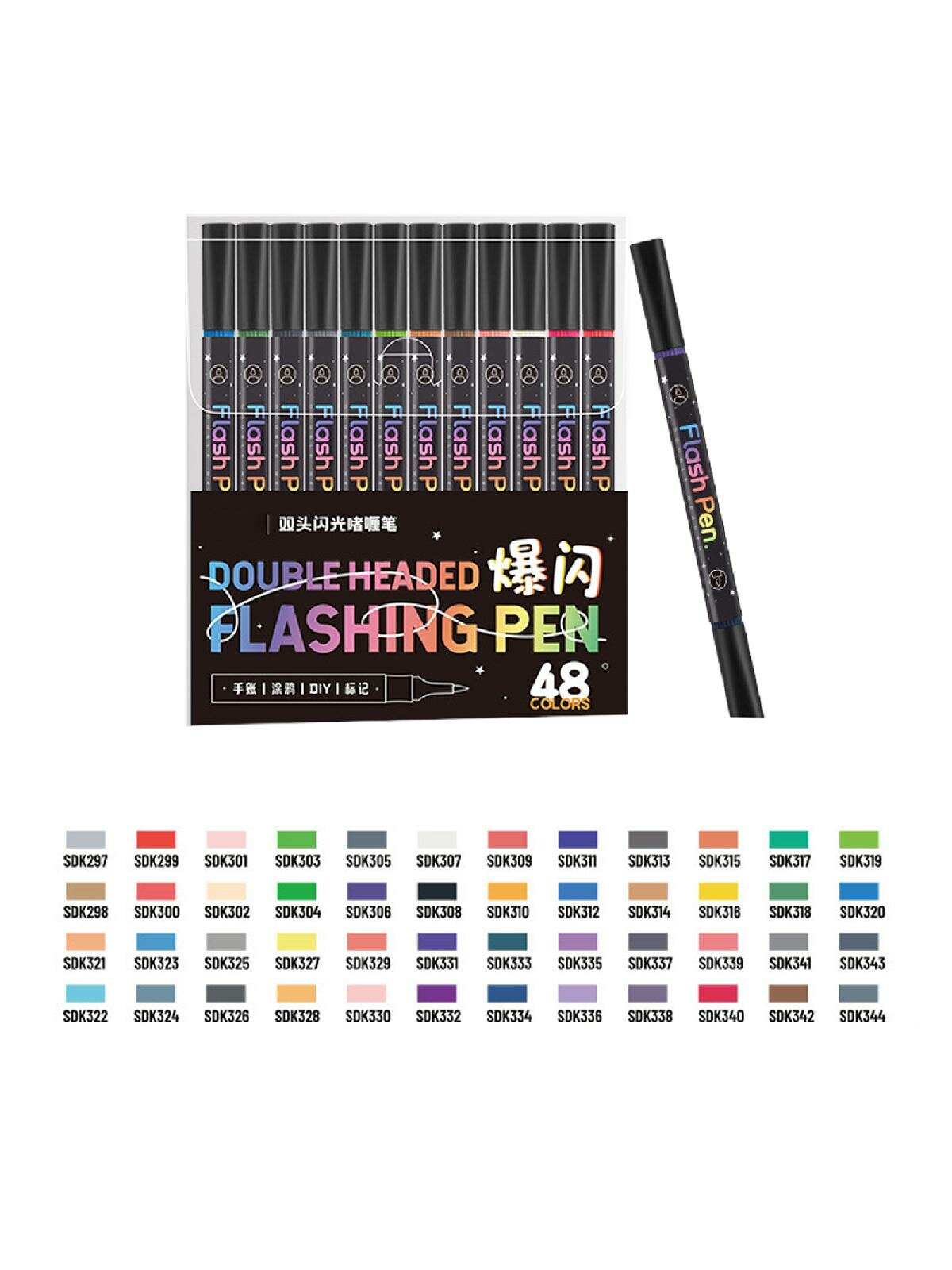 Двусторонняя светящаяся ручка, перманентная для создания ночных набросков и заметок