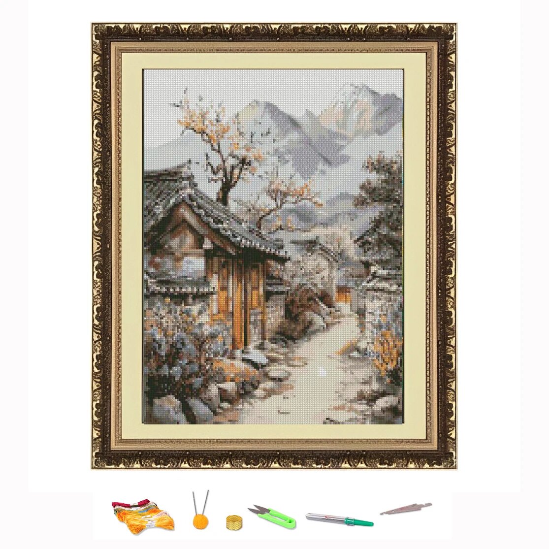 Набор для вышивки крестом, картина, китайский стиль, 11CT 30x40cm, c0194, 14CT Cotton Threads