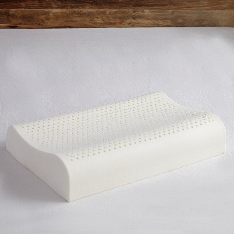 Натуральная латексная подушка с волновым узором, 30x50 см, одиночная, для компактного использования
