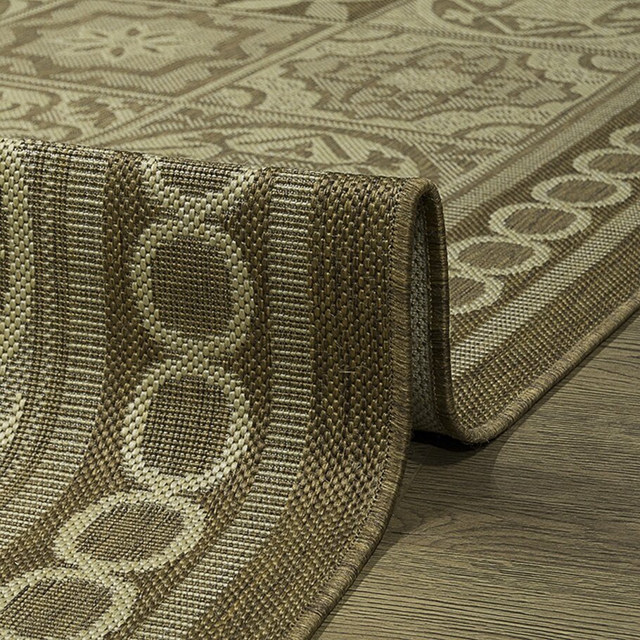 Ковер, Овал, Бежевый, Золотисто-жёлтый, Серый, Коричневый, Прованс, Средиземноморский, на пол, в гостиную, спальню, в ассортименте (60 см. на 110 см.)