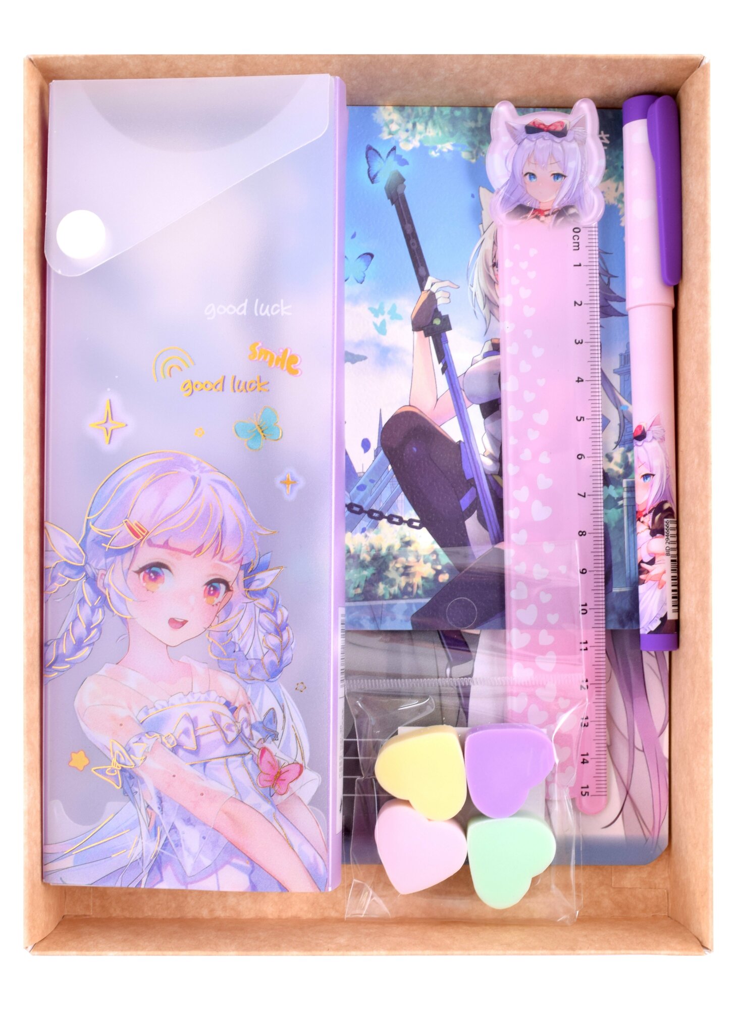 Набор канцелярский "Аниме", цветной