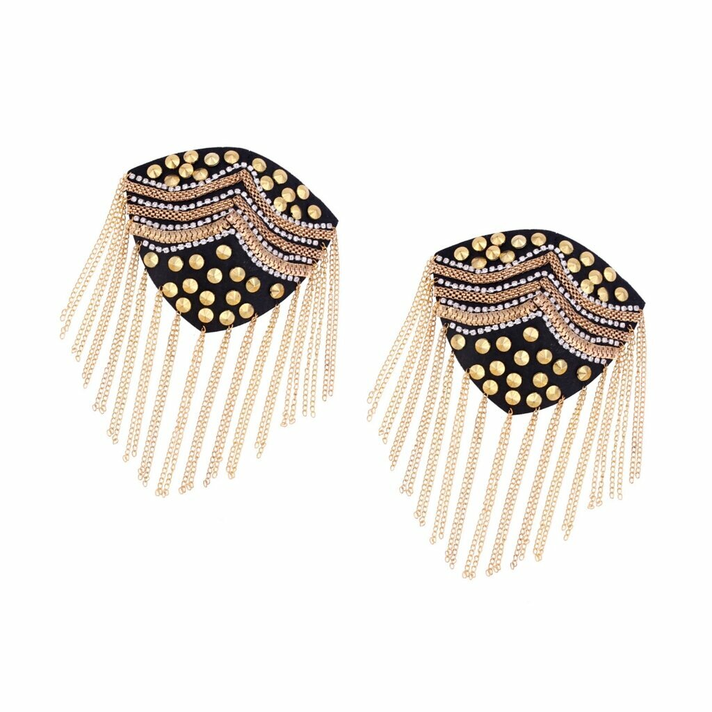 Металлические Украшения на плечах, Кристаллы, Бахрома, Украшения для Вечерних Платьев и Поделок Ручной Работы