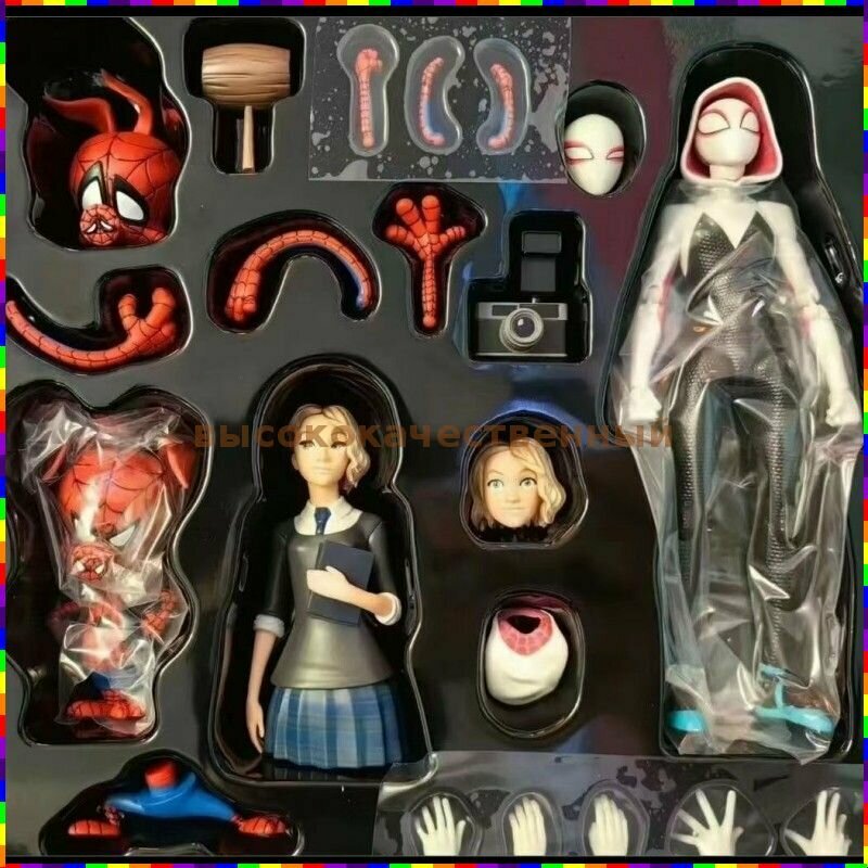 Фигурка Гвен Стейси в стиле аниме из фильма Человек-паук: Через вселенные , высота 16 см