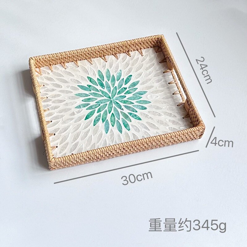 Плетеная скандинавская креативная цветная тарелка для фруктов, декоративное украшение, поднос для хранения ювелирных изделий, корзина для хранения чая