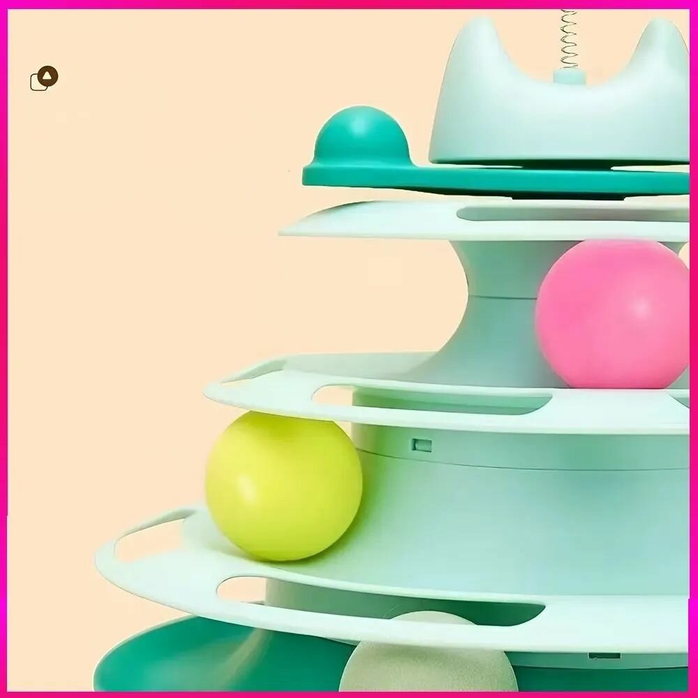 Пирамидка игра для кошки / Игрушки для животных башня