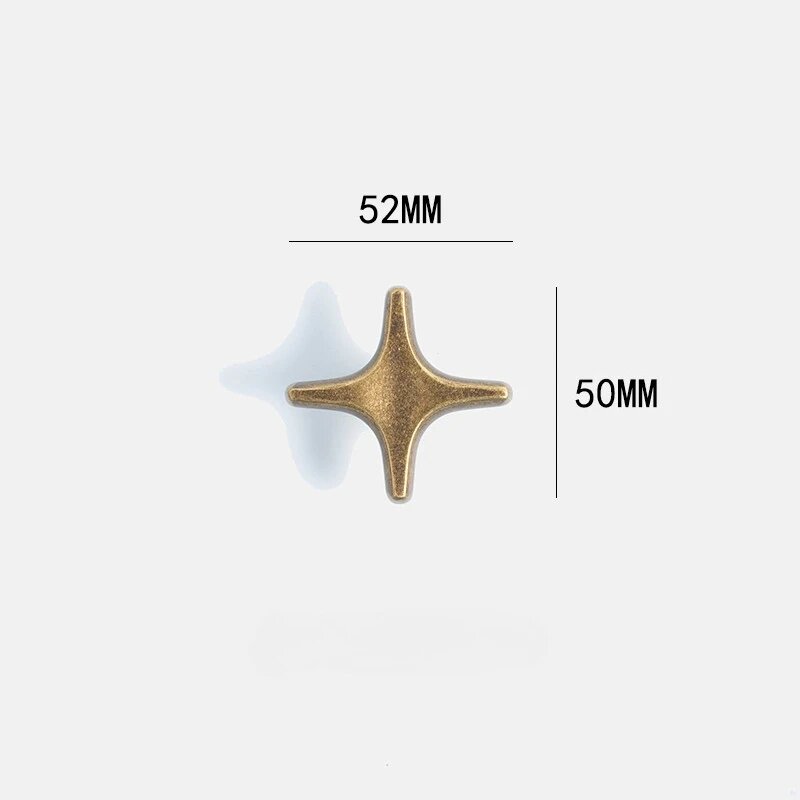 Ручки для мебели AE BCD Yellow Bronze, латунь, осевой ряд 52×50мм