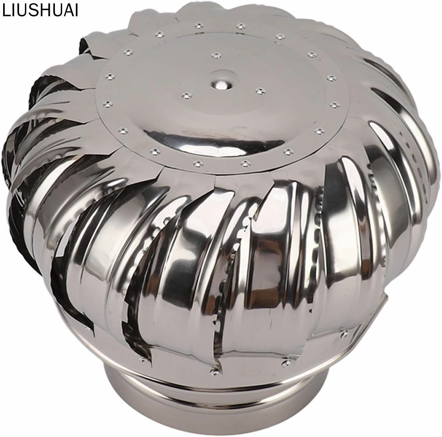 Турбодефлектор 150 мм вращающийся, колпак для вентиляции и дымохода из нержавеющей стали, усилитель тяги, защита от ветра и осадков