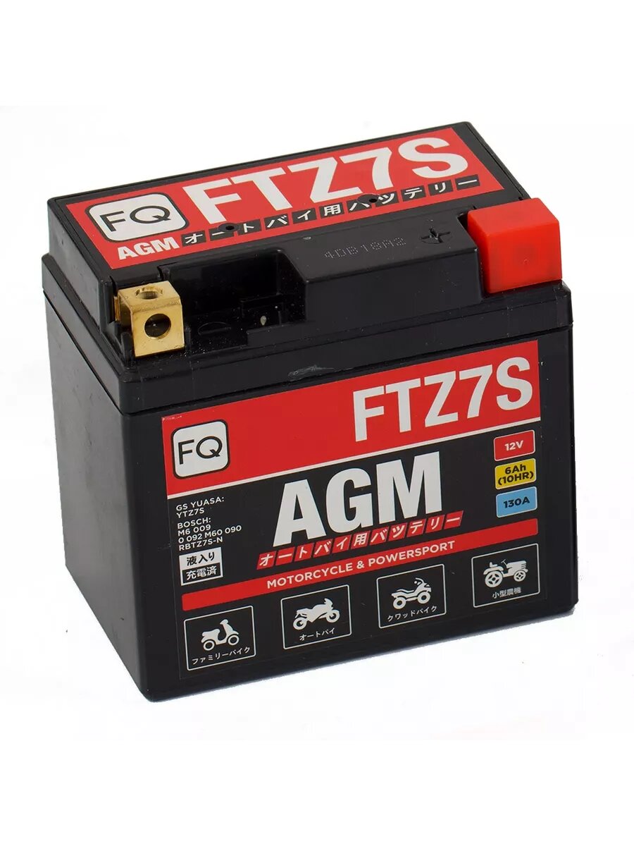 Аккумулятор FQ FTZ7S 12V 6Ач 130А 113x70x105 обр. пол.