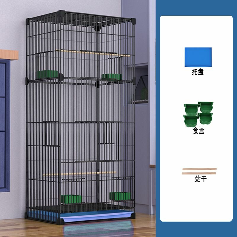 Клетка для птиц, усиленная большая вилла для попугаев, клетка для корелл и неразлучников с коробкой для разведения, комплект для сборки клетки для птиц