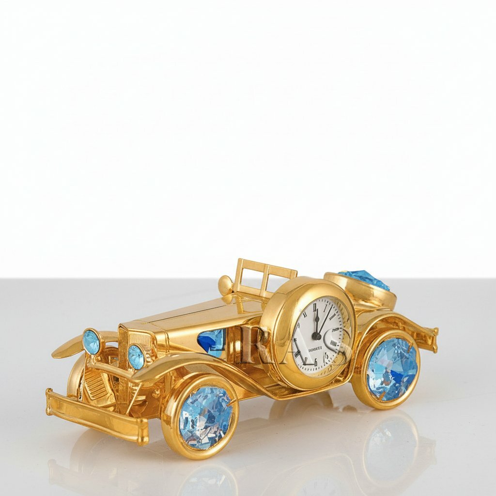 Фигурка с часами Машина A7903 Crystal Temptations, Металл, кристалл