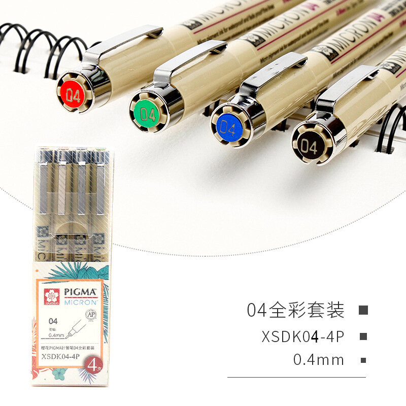 Набор из 9 водонепроницаемых цветных ручек SAKURA с японским сакурой для аниме, манга, контуров, дизайна и ручного рисования