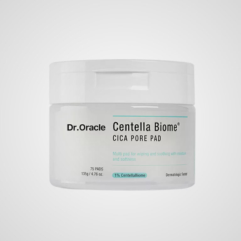 Тонизирующие пэды для лица 75 шт DR.ORACLE CentellaBiome Toner Pad Диски 75 шт