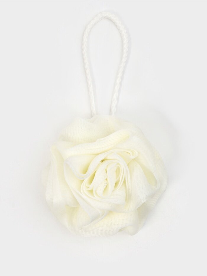 Мочалка для тела Доляна «Роза», 50 г, белая