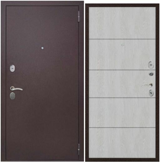 Дверь стальная Эталон Ф-1 Медь-Ясень ривьера айс 860 правая