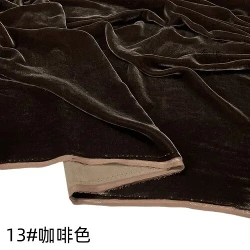 Золотой шелковый бархат для пошива чеонгсам 1,4х1 м 1.5 meters, 13 Brown