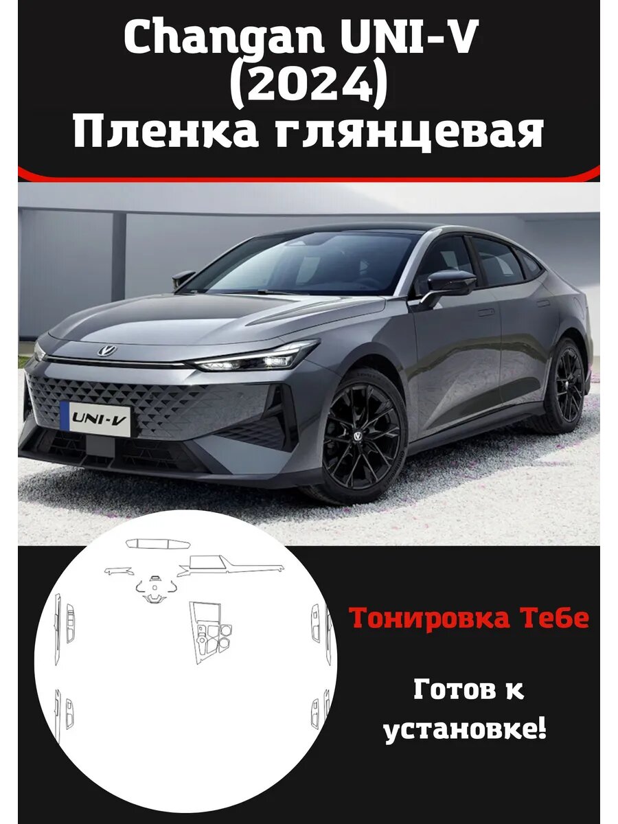 Комплект глян защит пленки для салона авто UNI-V 2024