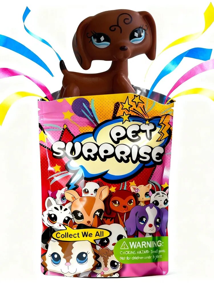 Pet Shop #640, лпс игрушки, Немецкий дог, Сосиска-дог, овчарка, собака, подарок для девочки(С упаковочным пакетом)