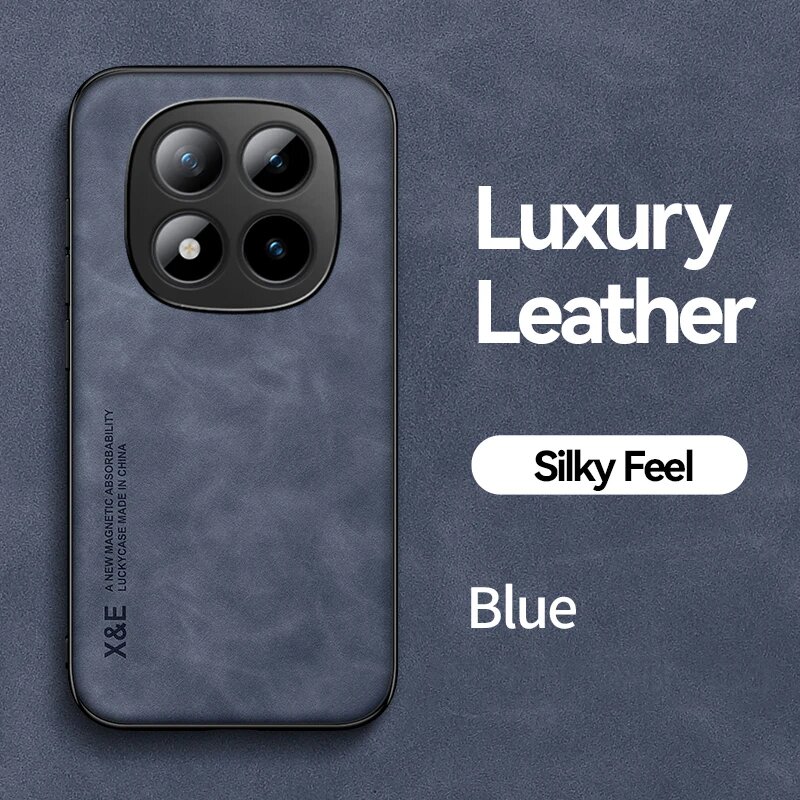 Чехол Luxury Leather Blue для Redmi Note 15 Pro + 5G