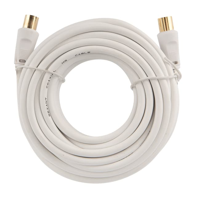 Набор Шнур Rexant, штекер TV - гнездо TV, белый, 7 м {18-0006} (2 шт)