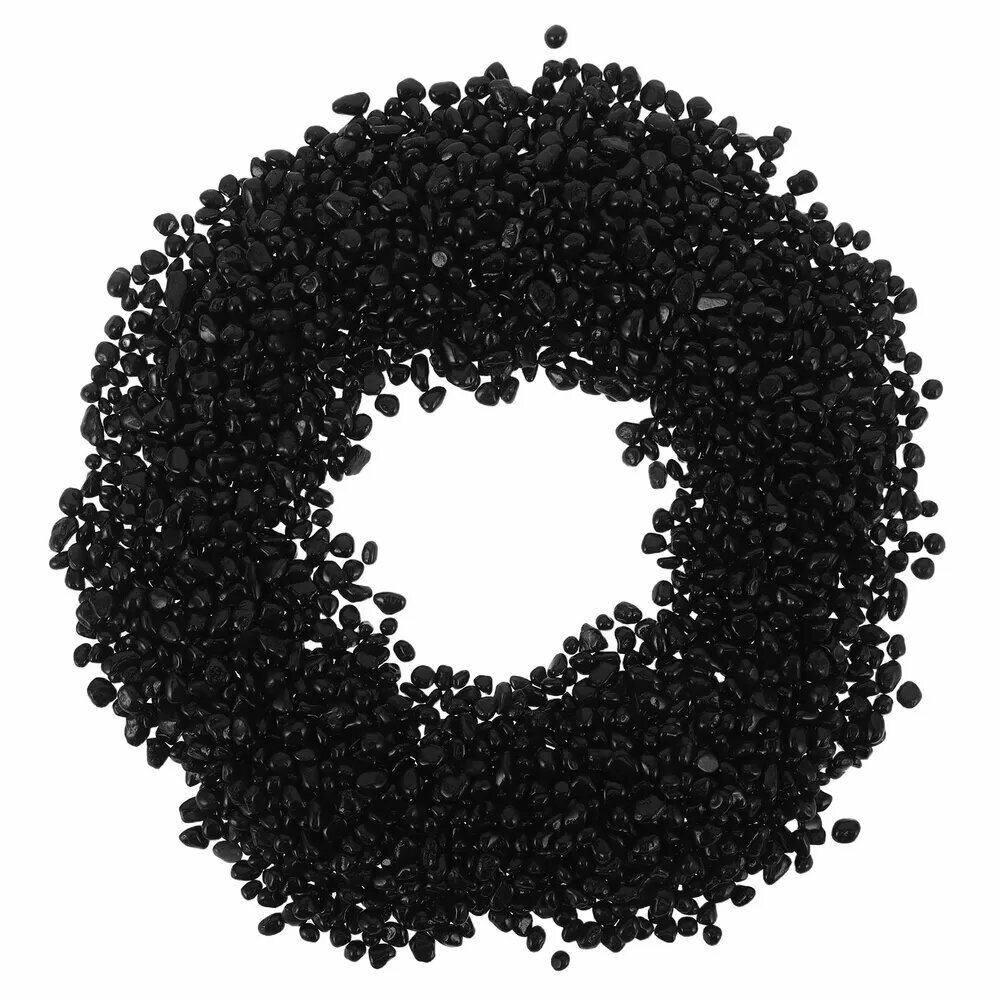 Черная гравийная галька из песчаника для аквариумов, украшение и ландшафт 500 г