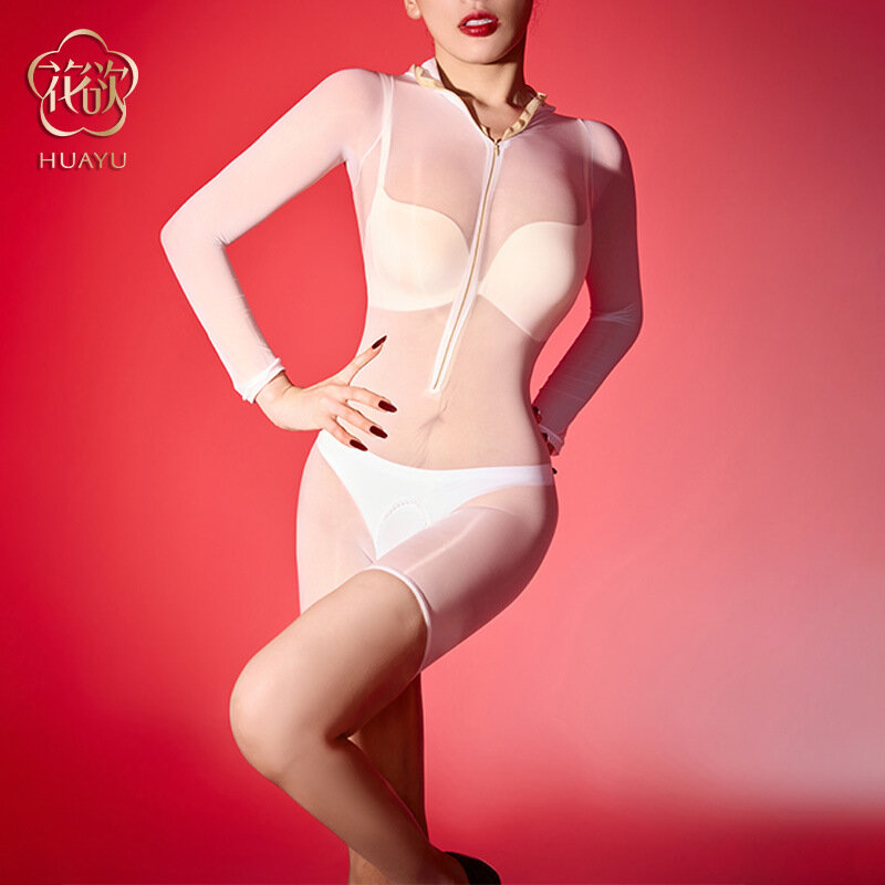 Чулки Baotou One-Piece Coser, на молнии, с открытой промежностью, белые, 90-150 кг