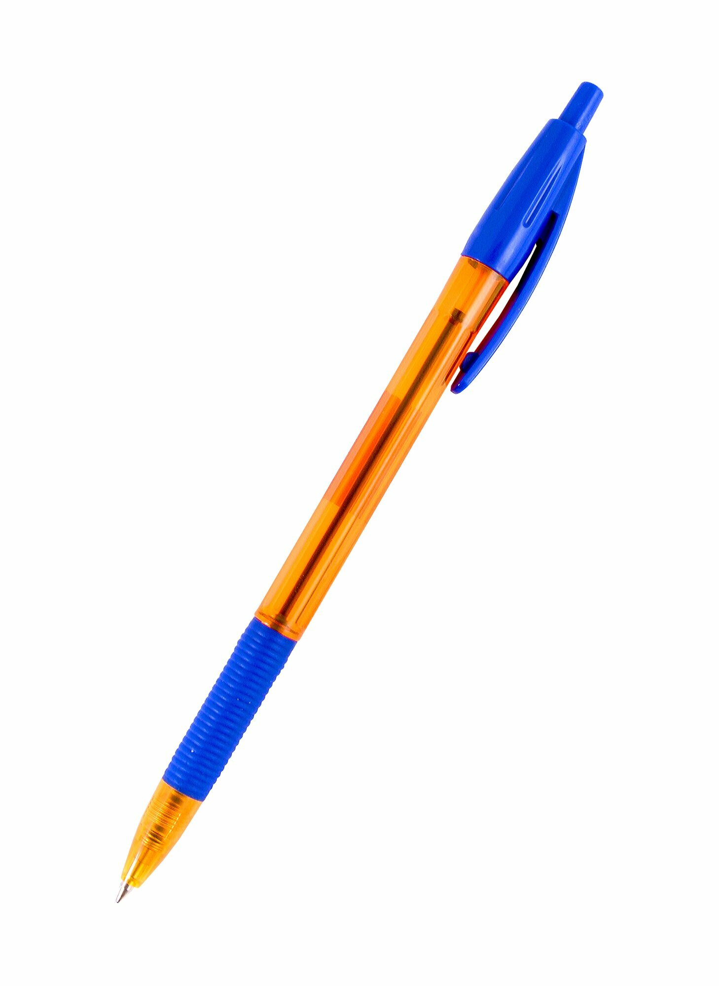 Ручка шариковая Erich Krause, R-301 Orange Amber Matic&Grip, автоматическая синяя 0,7 мм